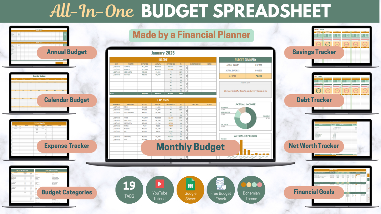 All-In-One Budget Spreadsheet - Pinay Investor